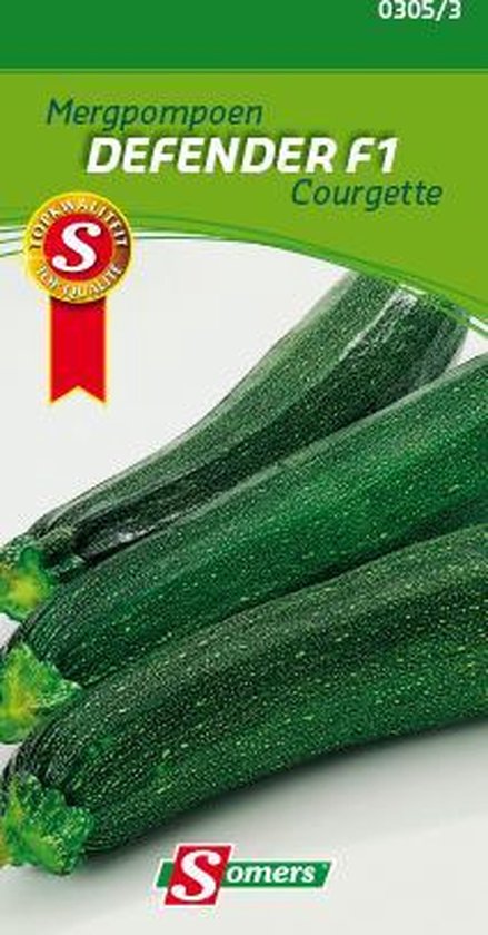 Somers zaden - Mergpompoen - Courgette - Defender F1 | bol