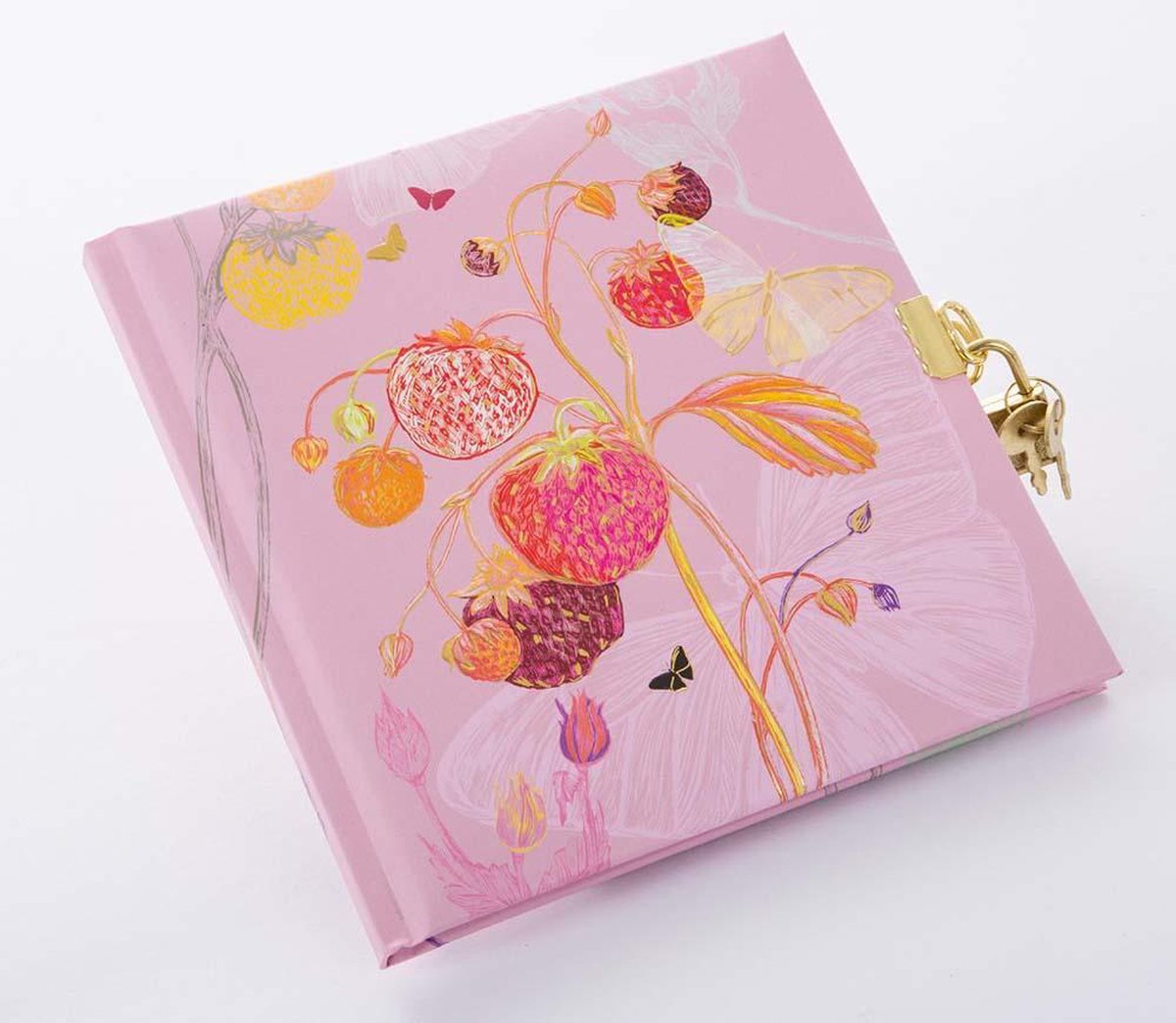 GOLDBUCH GOL-44343 TURNOWSKY dagboek PINK STRAWBERRY met slot | bol.com