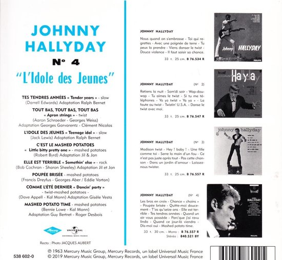 Idole des Jeunes [Universal], Johnny Hallyday | CD (album) | Muziek ...