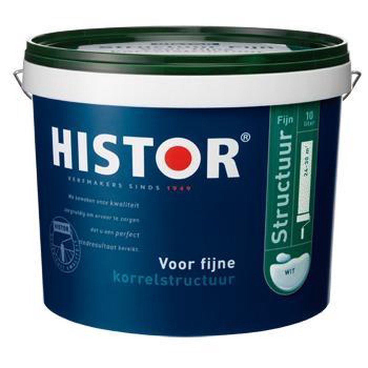 Histor Structuurverf Fijn 10 liter - Wit | bol