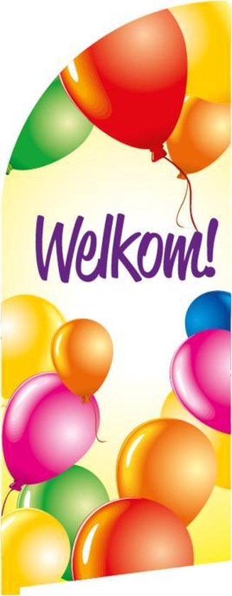 Beachflag - Welkom - #2 - Vlag + Hengelsysteem - Actievlag.nl | bol
