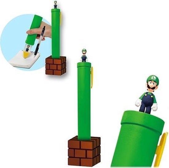 Super Mario Jumbo Ballpoint Pen - Luigi | bol
