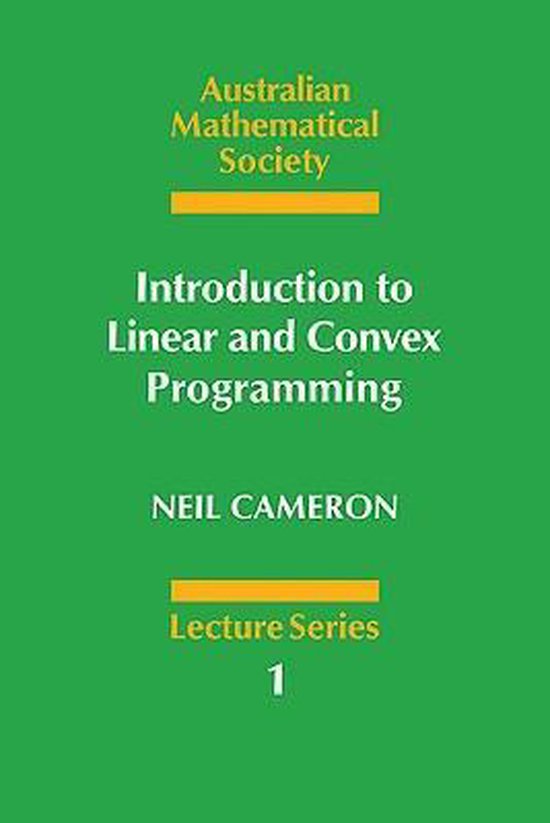 Australian Mathematical Society Lecture SeriesSeries Number 1- Introduction to Linear... | bol.com