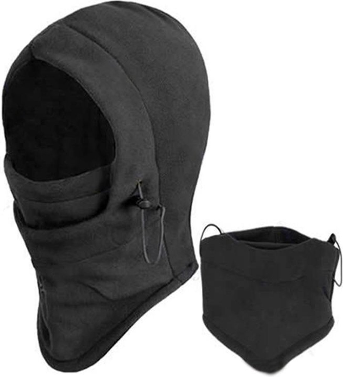 Fleece muts met col - Balaclava - Schaatsmuts - Skimuts met col ...