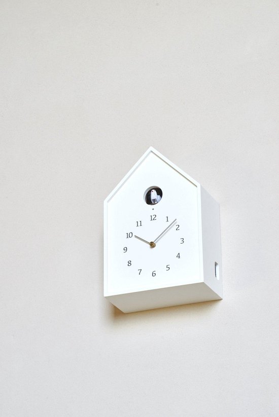 Moderne Koekoeksklok Lemnos Birdhouse Clock 27cm Wit | bol.com