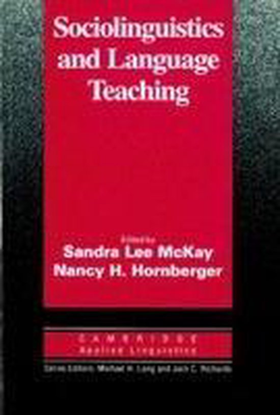 Sociolinguistics and Language Teaching | 9783125337817 | Boeken | bol