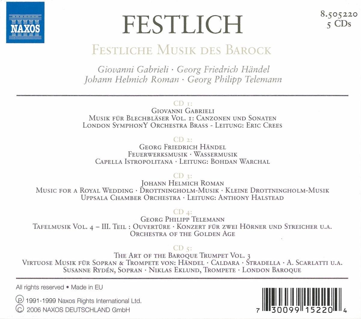 Various Artists - Festliche Musik Des Barock (5 CD), various artists ...
