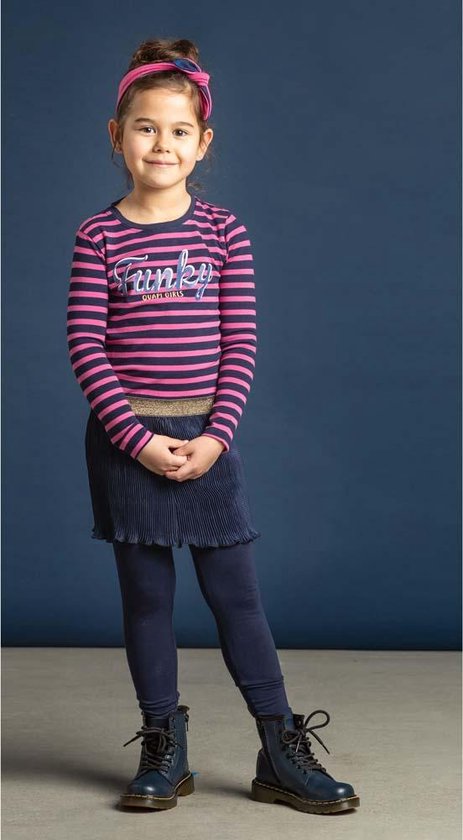 Quapi Meisjes Jurk Lisa - Donkerblauw/Streep - Maat 86-92 | bol