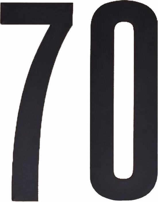 Autocollant numéro 70 noir 10 cm | bol.com