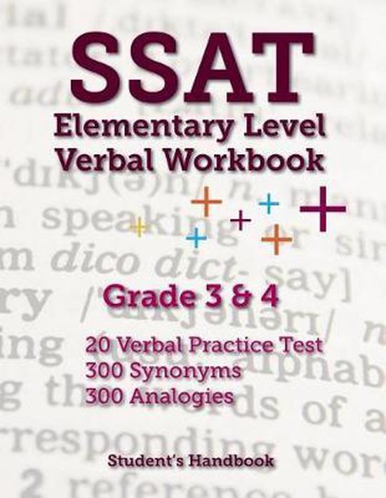 SSAT Elementary Level Verbal Workbook, Students' Handbook ...
