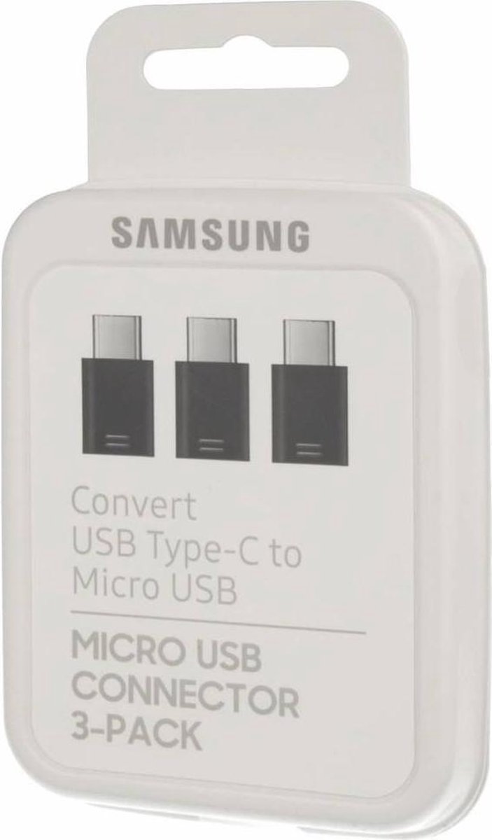 Samsung Micro USB naar USB-C Adapter - 3 stuks - Zwart | bol.com