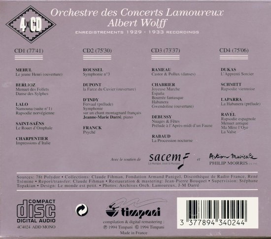 French Orchestral Music, Albert Wolff | CD (album) | Muziek | bol.com