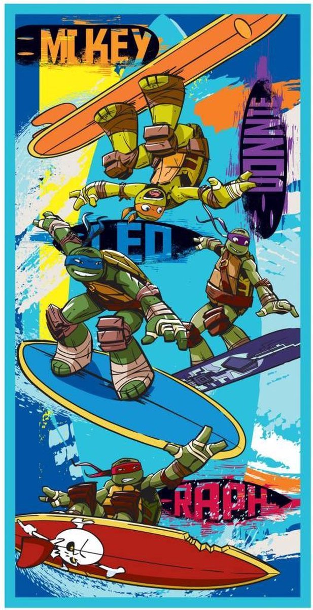 Teenage Mutant Ninja Turtles - Strandlaken Surf - 70 x 140 cm - Multi ...