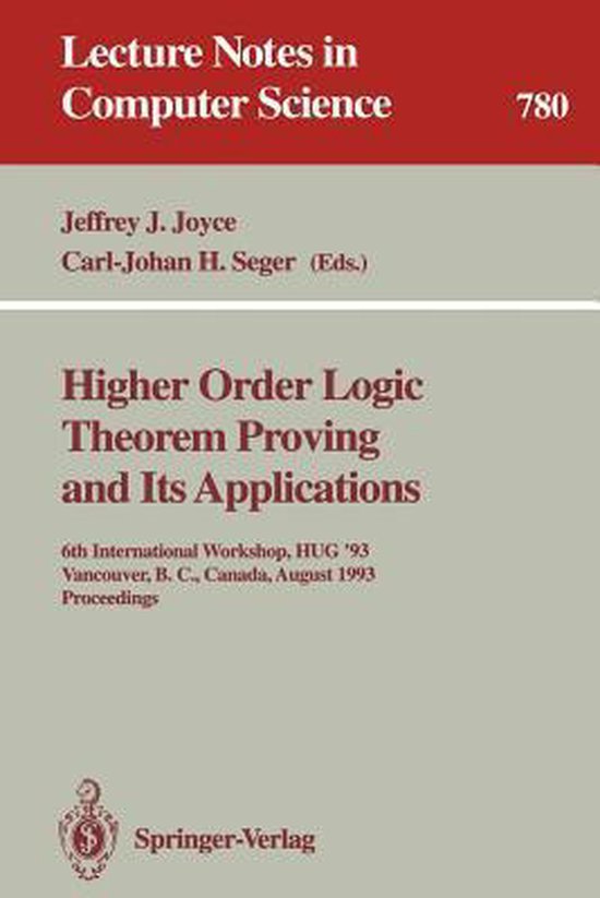 Higher Order Logic Theorem Proving And Its Applications 9783540578260 Jeffrey J Bol