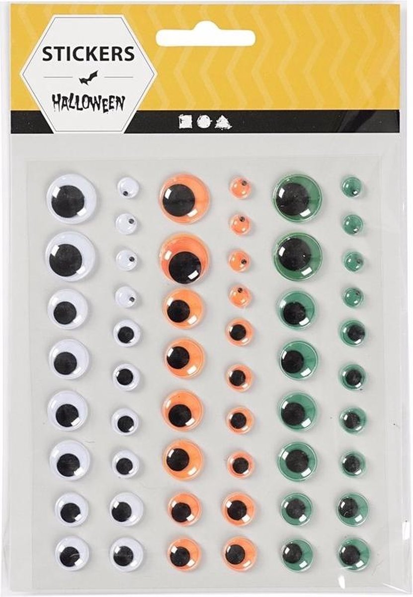 Wiebel oogjes stickers 54 stuks - Zelfklevende wiebeloogjes | bol.com