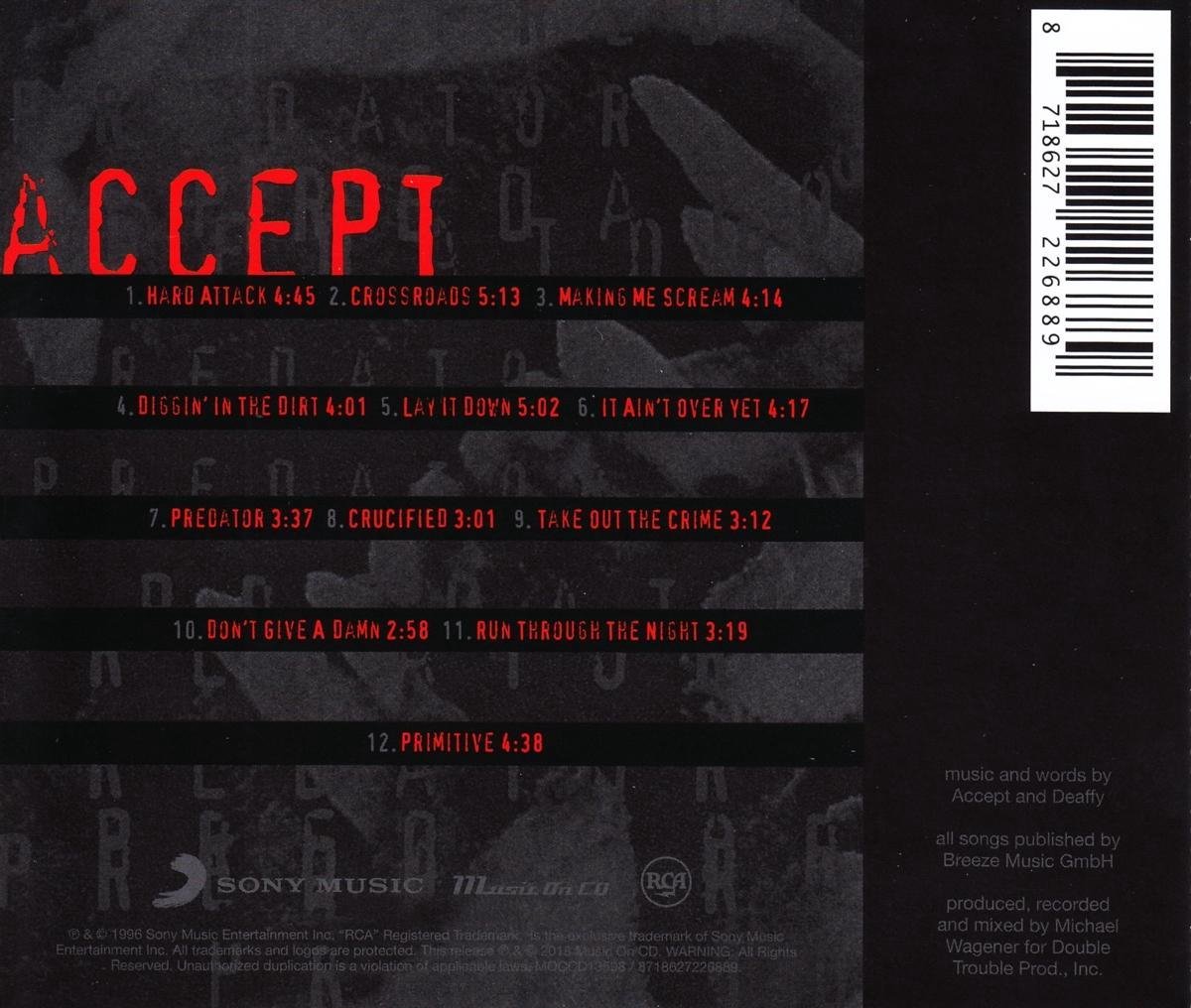 Accept - Predator, Accept | CD (album) | Muziek | bol.com