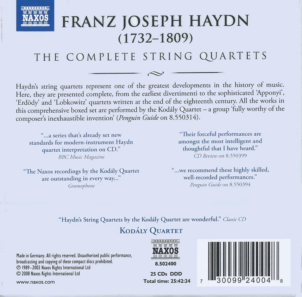 Haydn:complete String Quartets, Kodaly Quartett | CD (album) | Muziek | bol.com