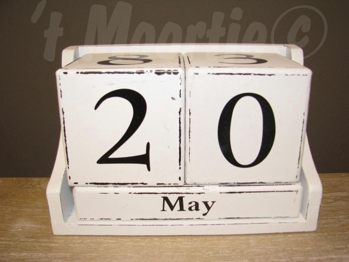 Blok kalender - Wit - 18 cm x 12 cm x 9 cm | bol.com