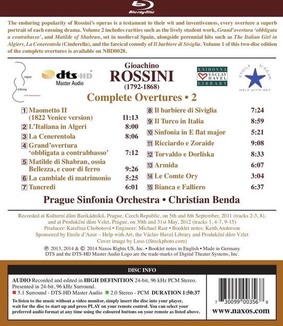 Prague Sinfonia Orchestra, Christian Benda - Rossini: Complete ...