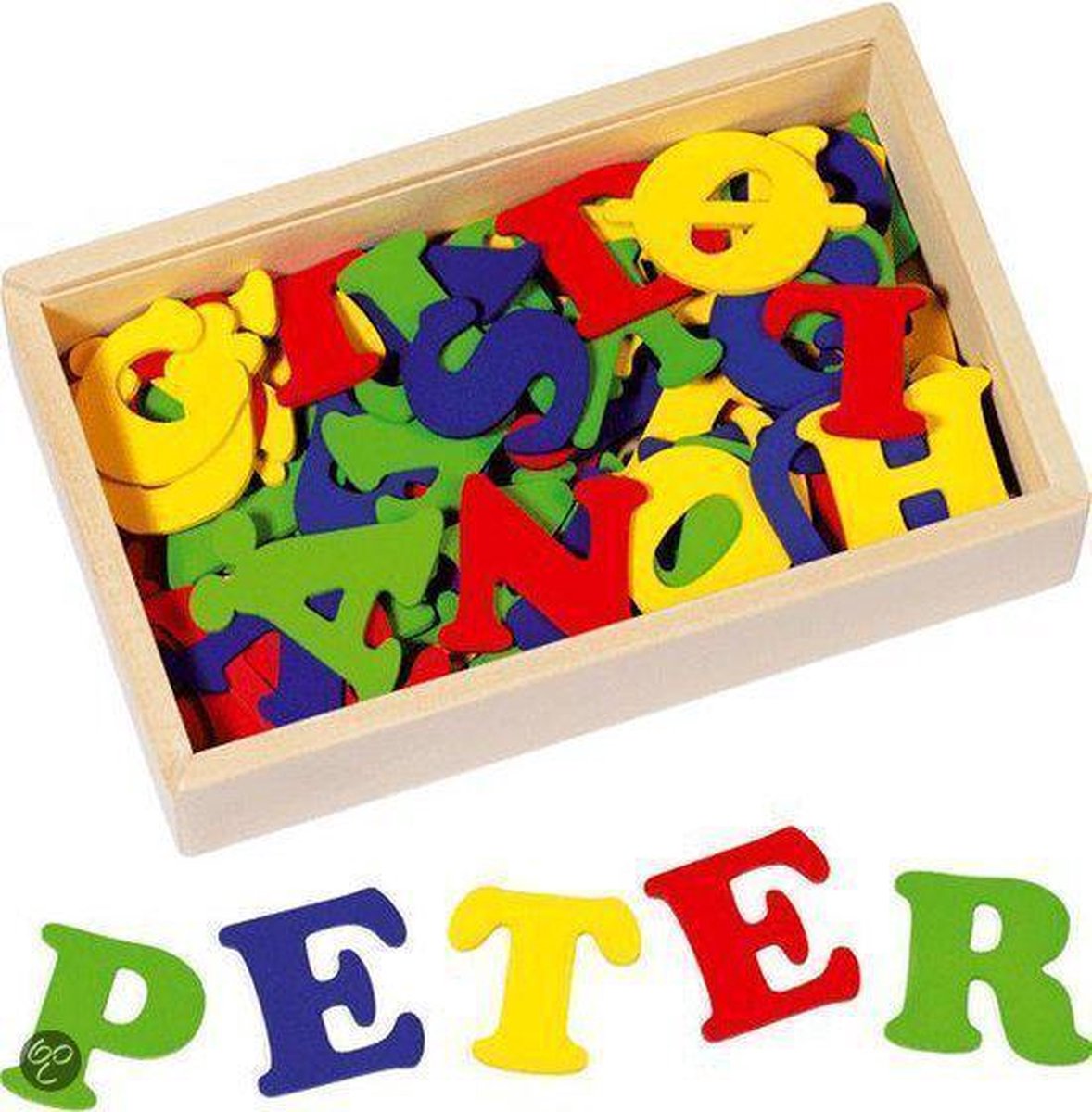 Houten plakletters 102-delig | bol.com