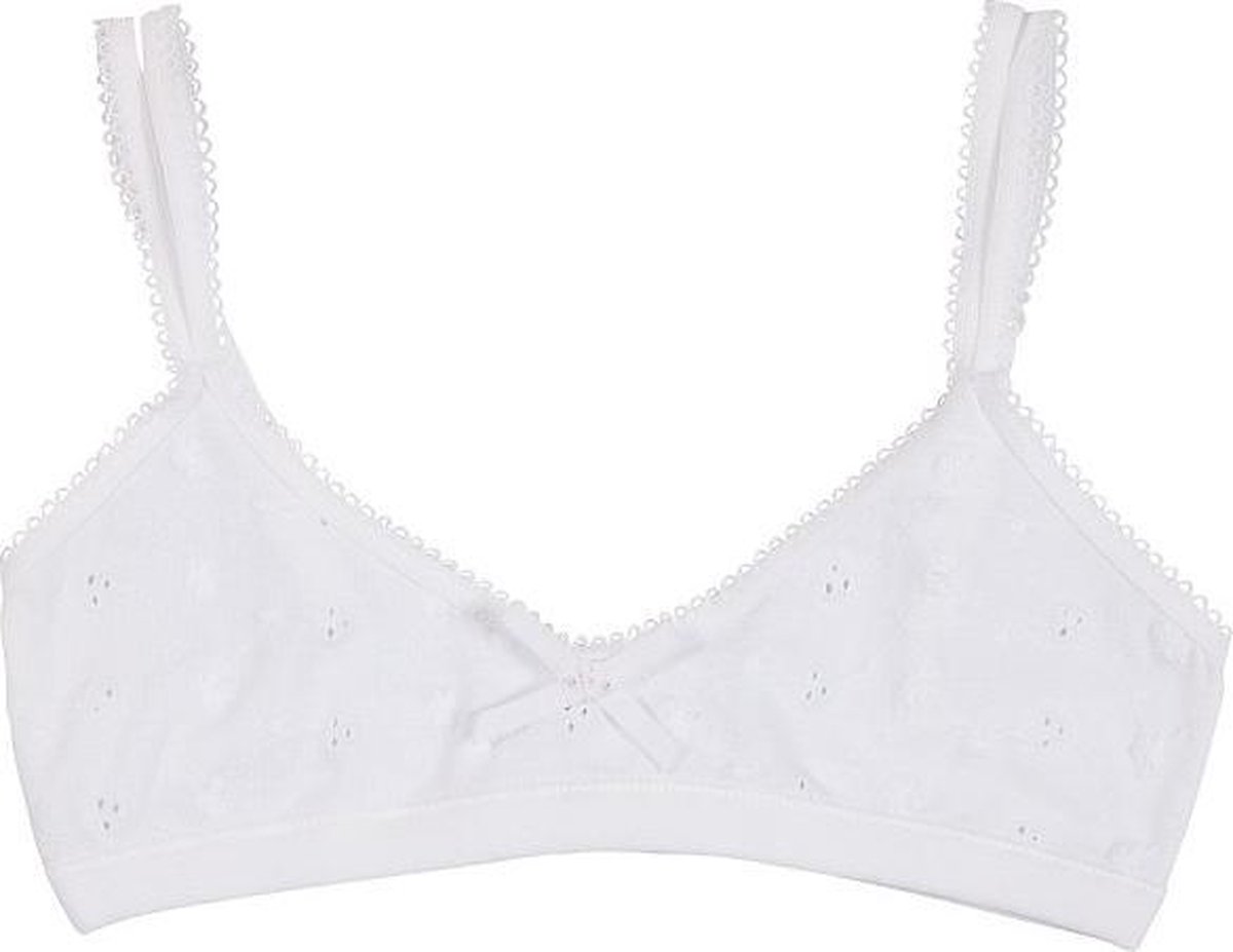 Claesen's Meisjes BH Topje- Wit Broderie - Maat 140-146 | bol.com