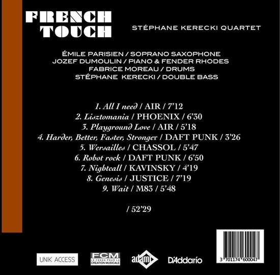 Stéphane Kerecki Quartet - French Touch (CD), Stéphane Kerecki Quartet ...
