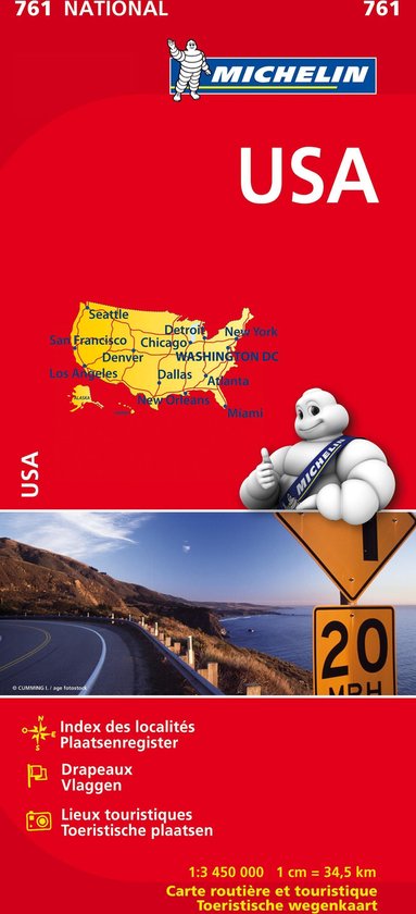 USA 11761 Carte ' National' Michelin kaart | bol.com