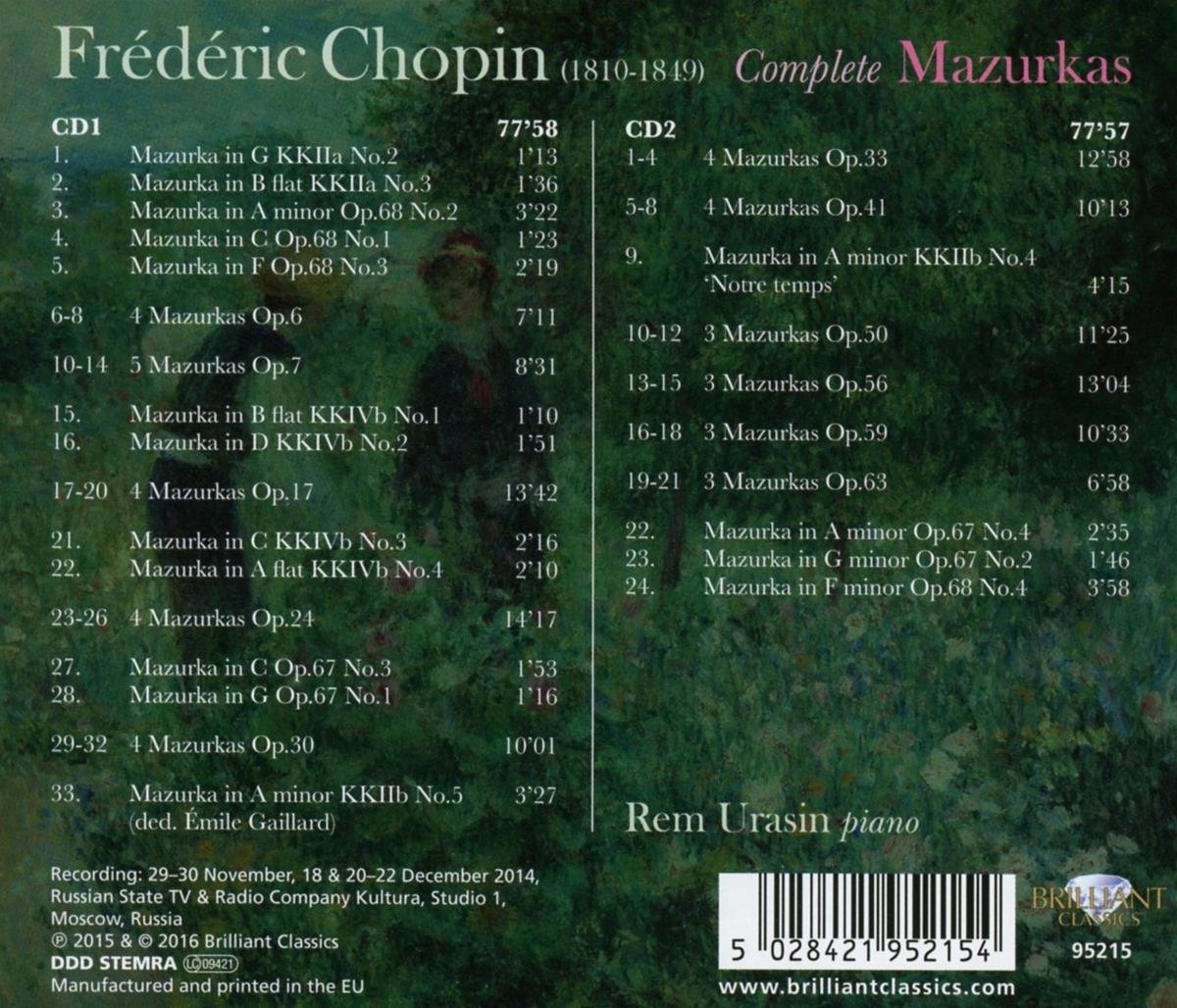 Chopin: Complete Mazurkas, Rem Urasin | CD (album) | Muziek | bol.com