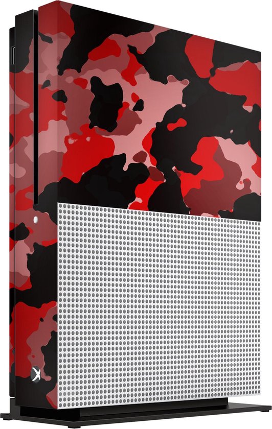 Xbox One S Console Skin Camouflage Rood Sticker | bol.com