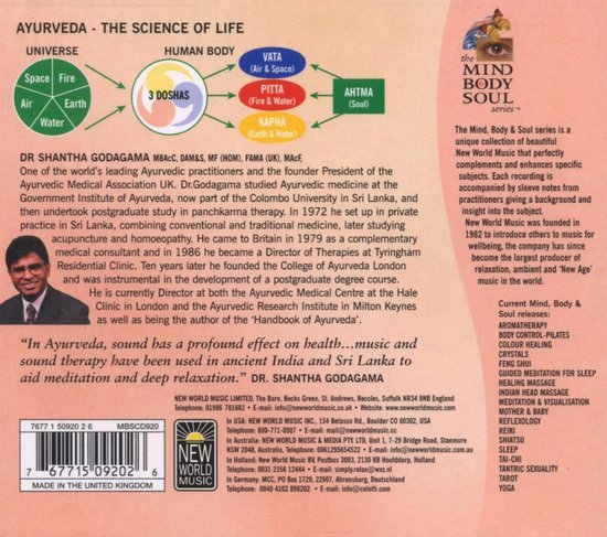 Ayurveda Mind Body And Soul Series Shanta And Chris Godagama Cd Album