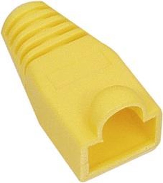 Set van 10 kabelhulzen geel (RJ45 boot) voor RJ45 connectoren | bol.com