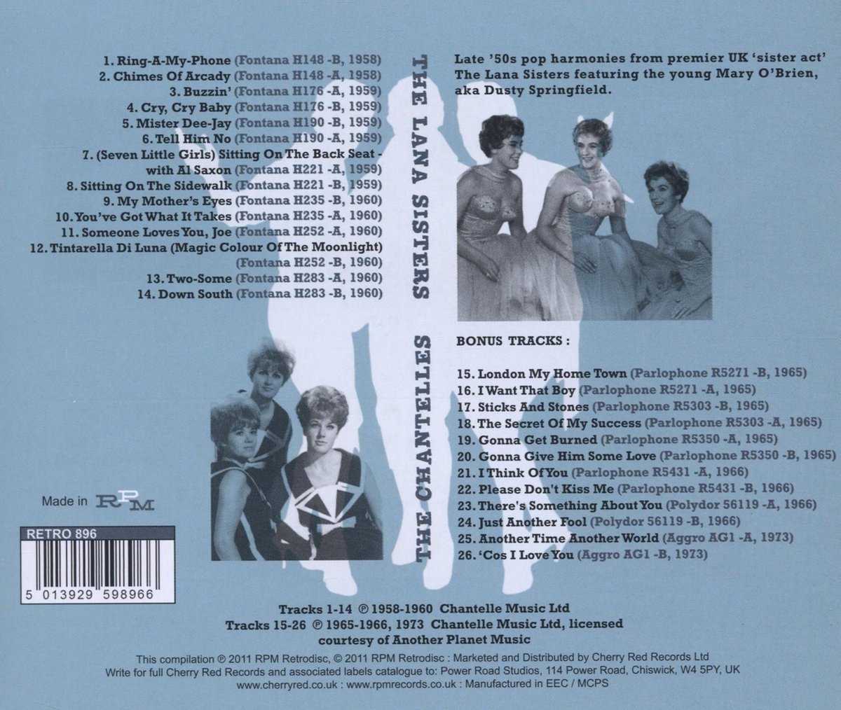 Chantilly Lace: Complete Singles, Lana Sisters | CD (album) | Muziek | bol