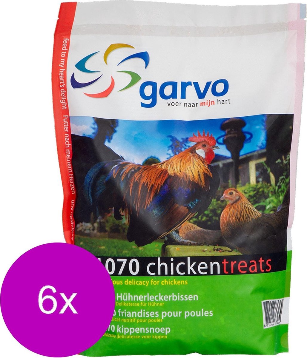 Garvo Kippensnoep - Kippenvoer - 6 x 800 g | bol.com