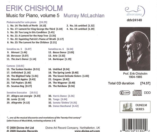 Murray McLachlan - Chisholm: Piano Music Volume 5 (CD), Murray ...