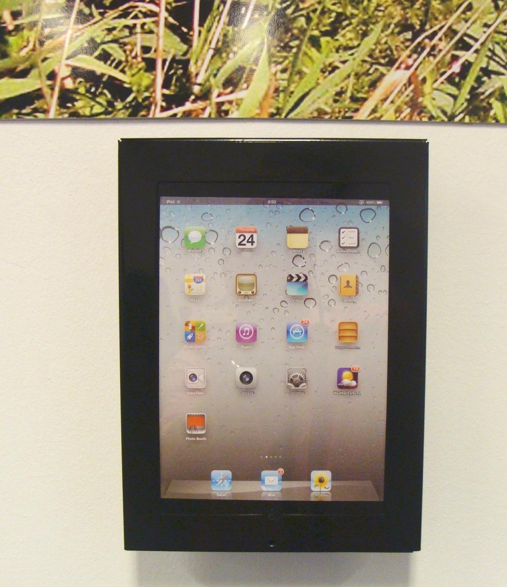 Tablet wandhouder vlak Securo M voor 9-11 inch tablets - RVS | bol