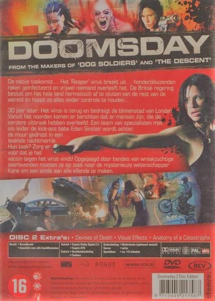 Doomsday (Special Edition 2 Disk) (Dvd), Rhona Mitra | Dvd's | bol.com