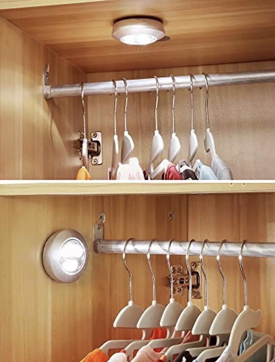 Set van 3 ronde LED lichtknop / Touch led verlichting | Handig voor in ...