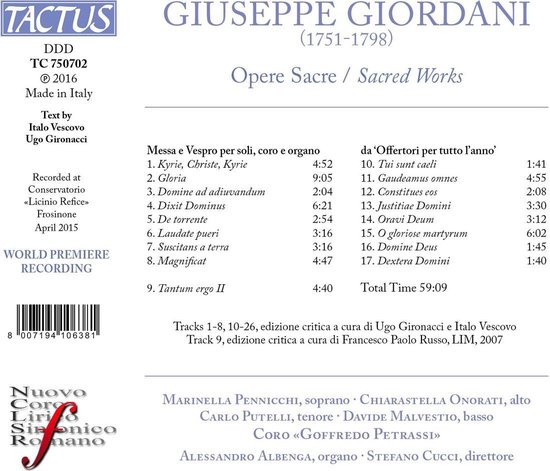 Coro Goffredo Petrassi & Stefano Cucci - Opere Sacre (CD), Coro ...