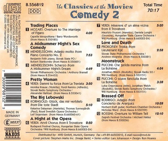 Various Artists - Classics At Movies Comedy II (CD), various artists ...