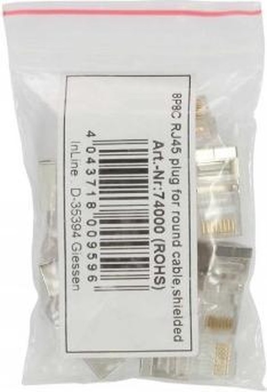 InLine 73098T RJ-45 Transparant kabel-connector | bol.com