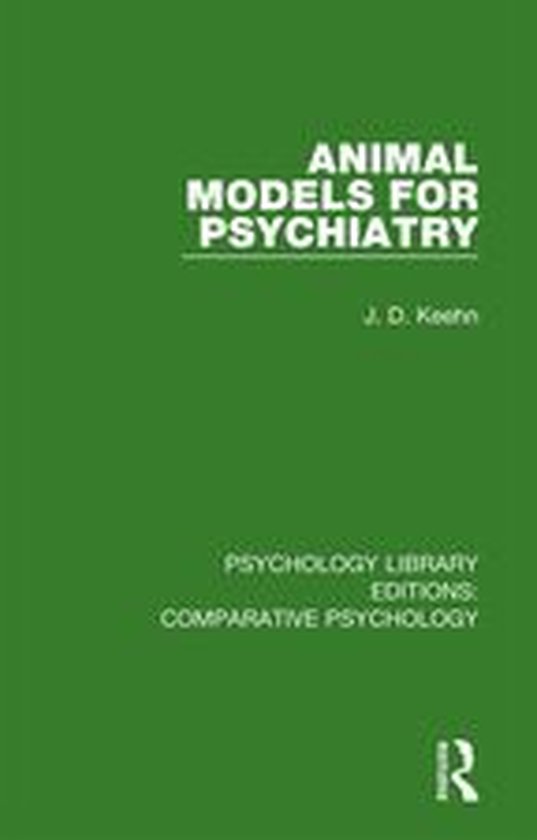 Psychology Library Editions: Comparative Psychology - Animal Models for ...