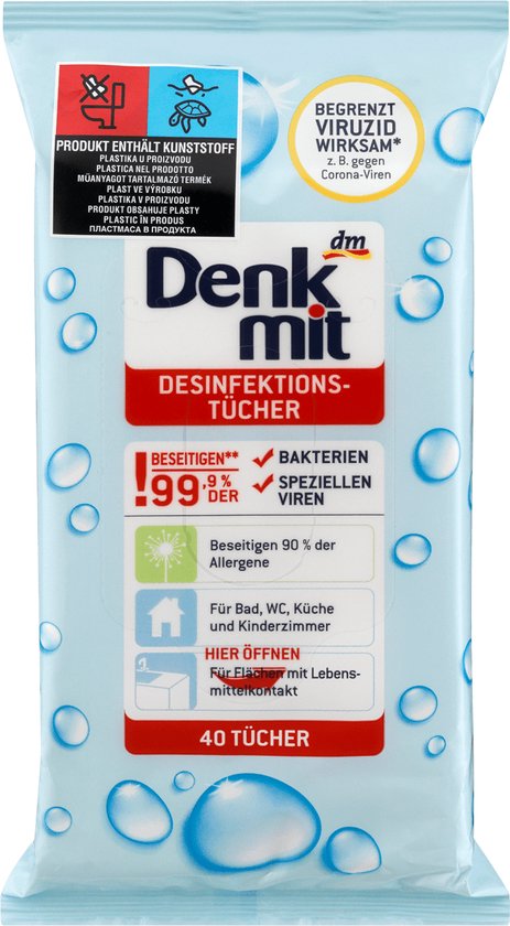 Denkmit Desinfectiedoekjes, 40 stuks | bol