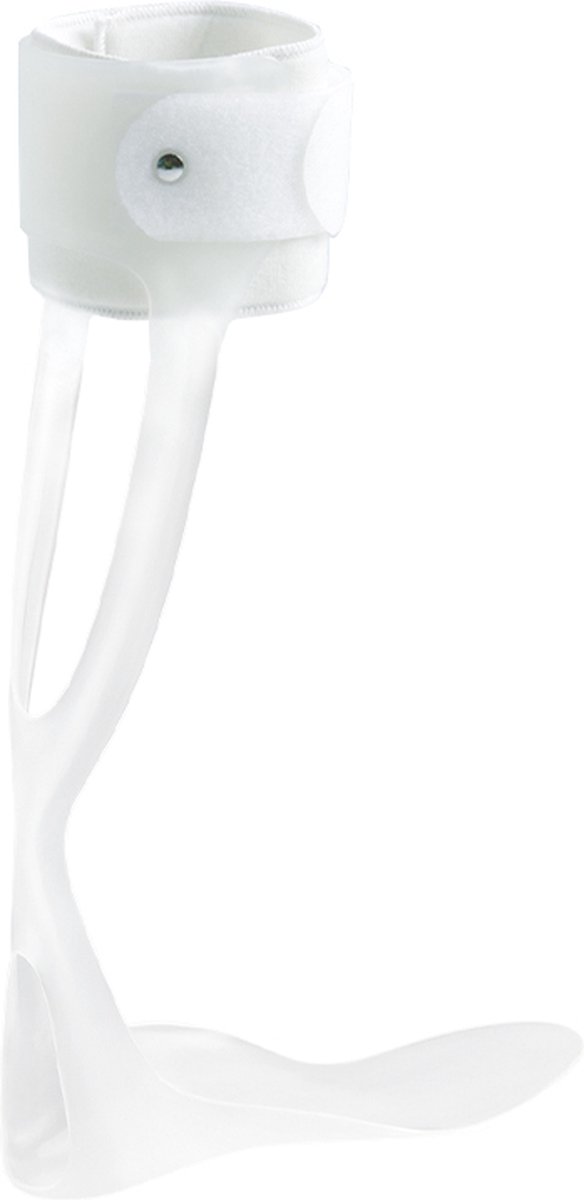 E-Life Klapvoet Brace met Klittenbandsluiting Wit - AFO Leaf Spring ...
