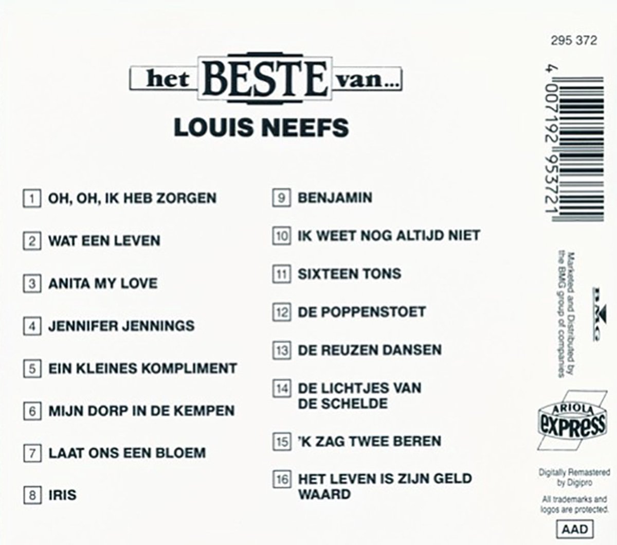 Het Beste van LOUIS NEEFS, LOUIS NEEFS | CD (album) | Muziek | bol.com