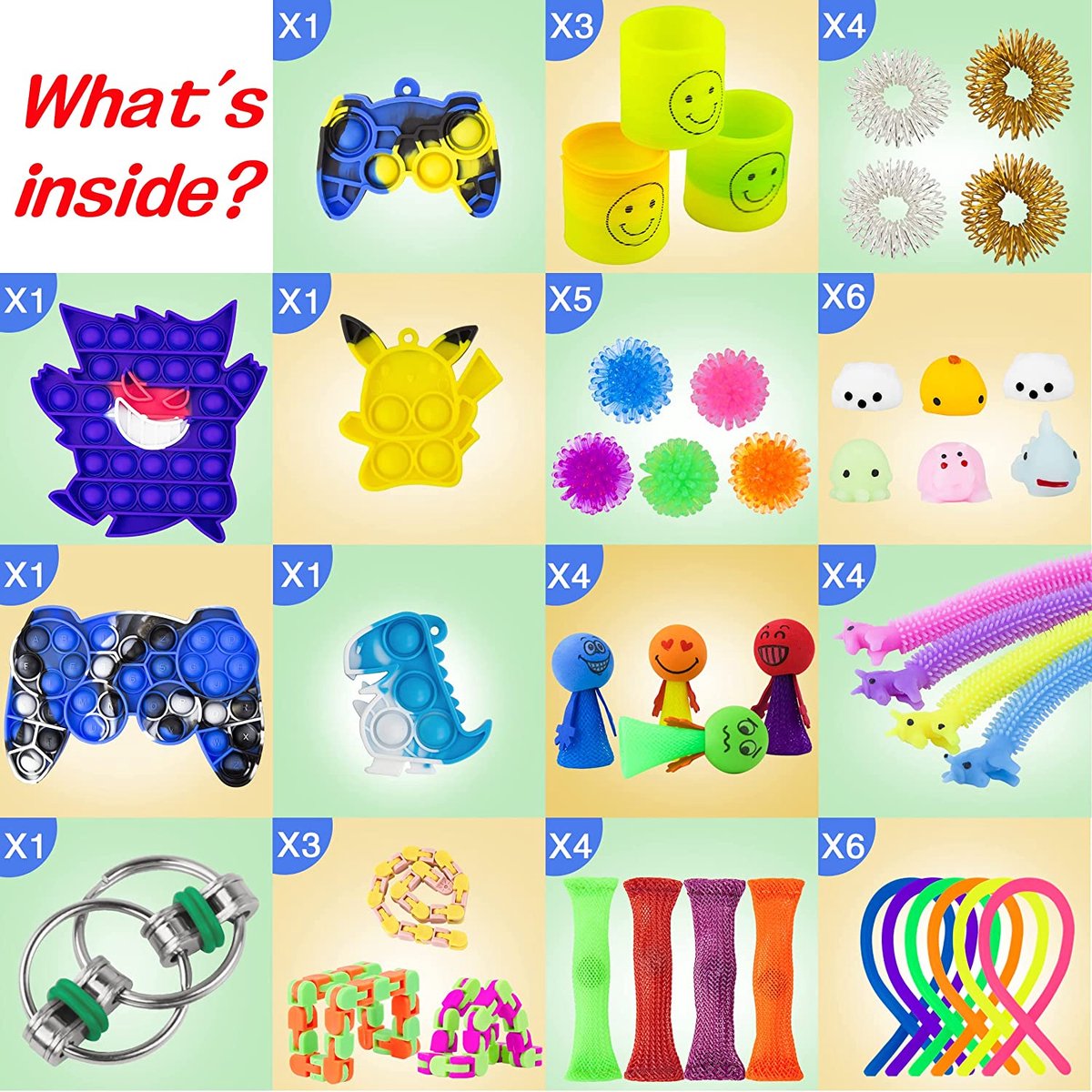 cesky Fidget Toys, Sensory Fidget Toys Pack van 45 Fidget Toy Box voor ...