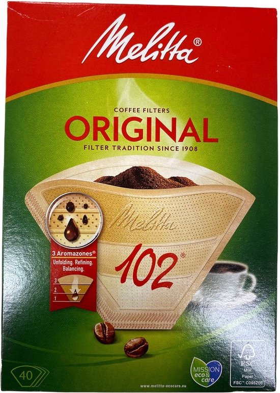 Melitta Original Brown 102 Filters (9 doosjes van 80 stuks - 720 totaal ...