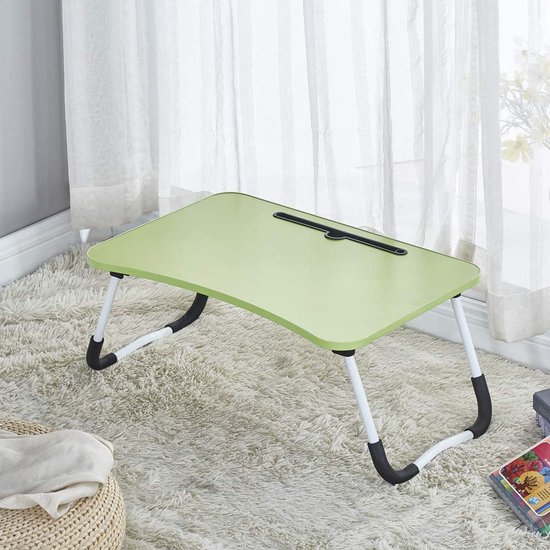 Laptop Bed Tafel Draagbare Computer Bureau met Opvouwbare Benen Cup ...