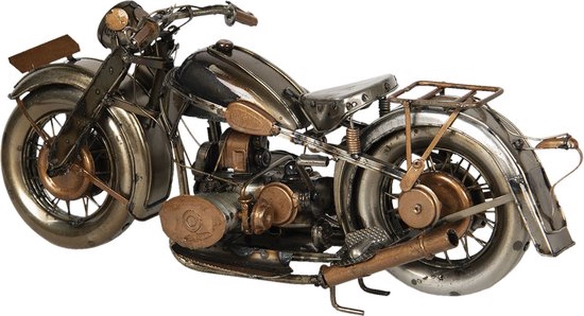 Decoratie Miniatuur Motor 32*11*14 cm Zilverkleurig Metaal Miniatuur ...