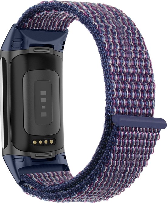 YONO Nylon Velcro Bandje geschikt voor Fitbit Charge 5 - Vervangende ...