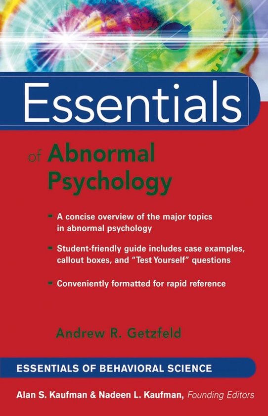 Essentials of Behavioral Science 5 - Essentials of Abnormal Psychology ...
